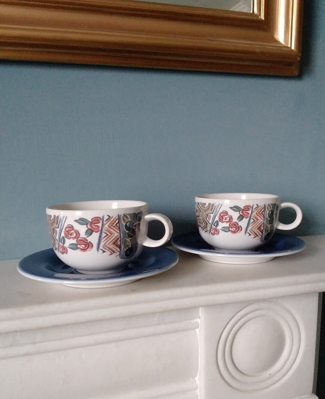 Hornsea Pottery. Hornsea Paysanne Pattern Cups and Saucers. Vintage ...