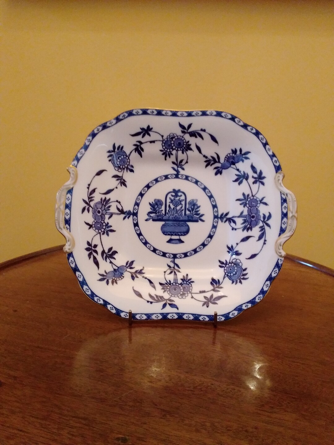Antique Minton Delf Pattern Cake Plate With Gold Trim. Minton Delf ...