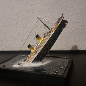 Handmade Titanic Model in Frame With Illumination - Historical Art - Etsy