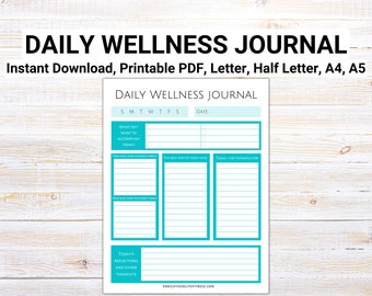 Exercise Tracker Printable PDF, Fitness Log, Workout Log, Health Log ...