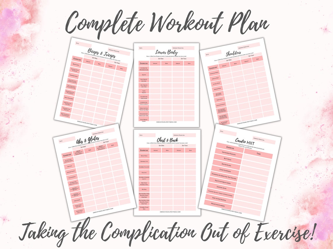 Fitness Planner Printable PDF, Meal Planner, Weight Loss/calorie ...