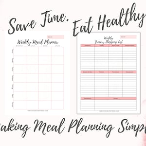 Fitness Planner Printable PDF, Meal Planner, Weight Loss/calorie ...