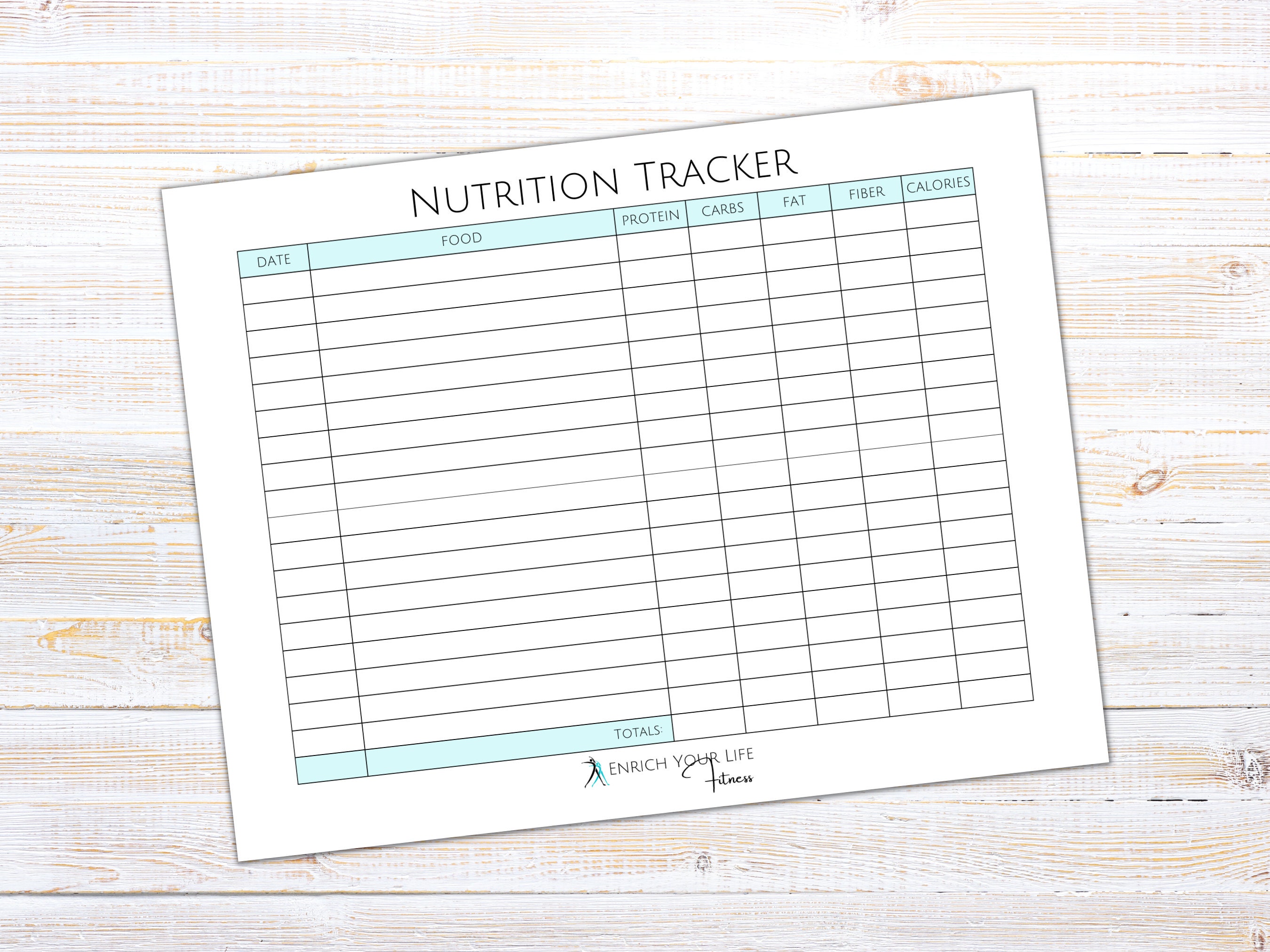 Daily Food Nutrition Journal, Printable Template, Food Log, Macro ...