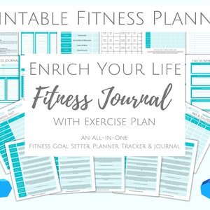 Fitness Planner Printable PDF Meal Planner Weight - Etsy
