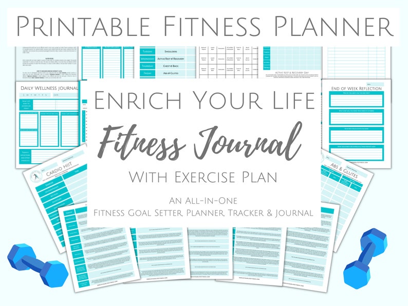 Fitness Planner Printable PDF Meal Planner Weight - Etsy Fitness Planner Printable PDF Meal Planner Weight - Etsy