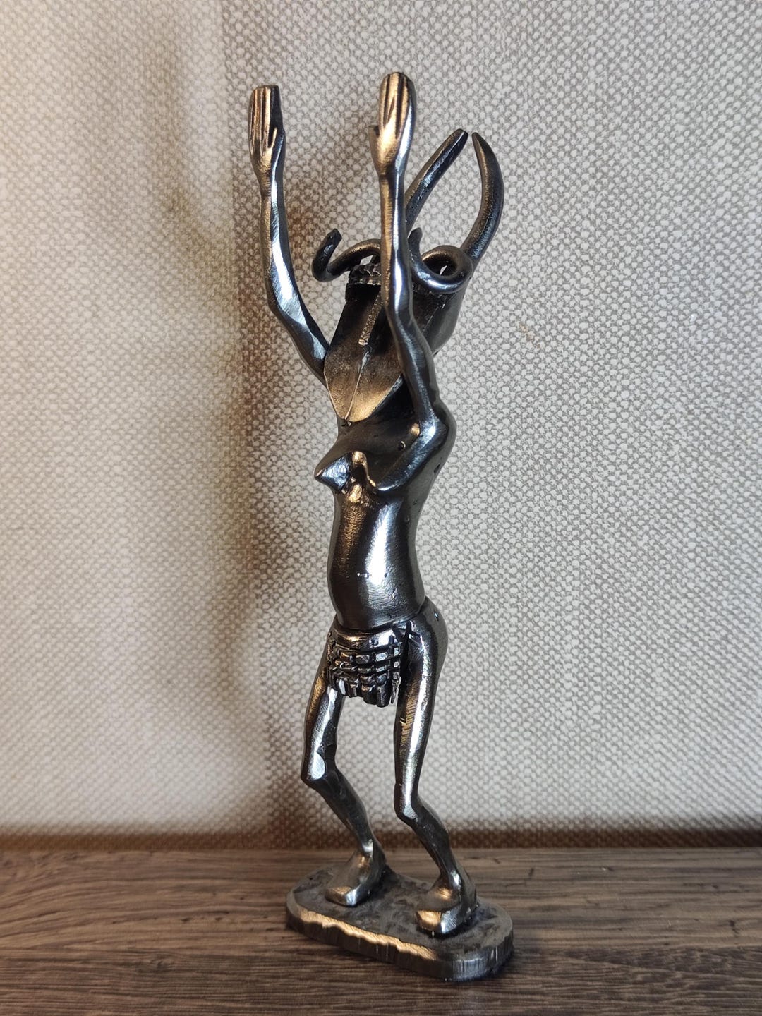 Praying Man Sculpture, Indian Sculpture, Metal Abstract Art Home Decor ...