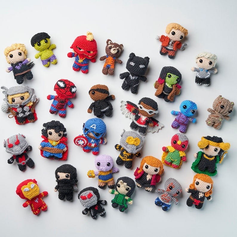 Avengers I, II and III Amigurumi Pattern Marvel - Etsy