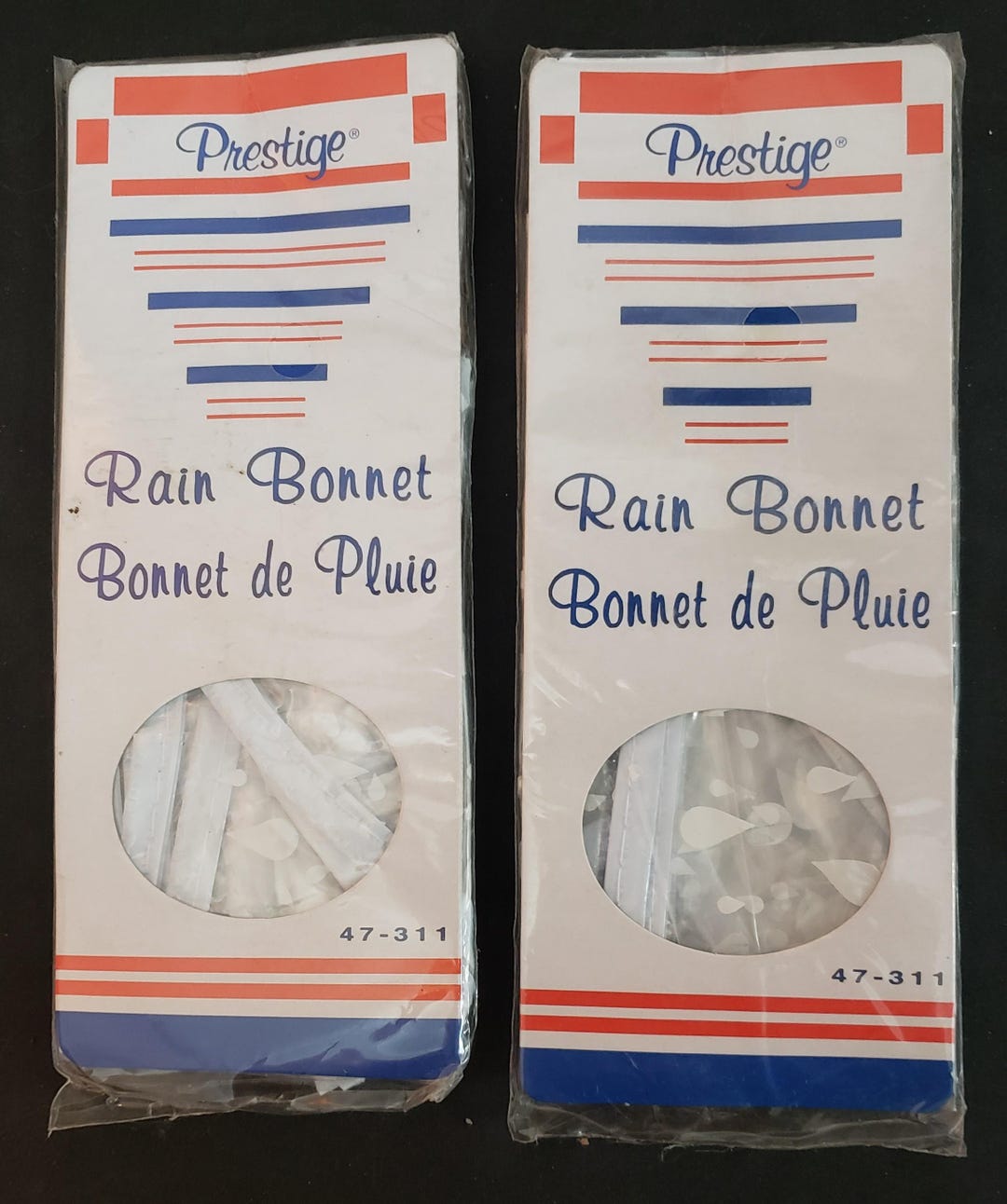 Prestige Rain Bonnet Wind Hat Clear One Size Keep Dry Without Umbrella ...