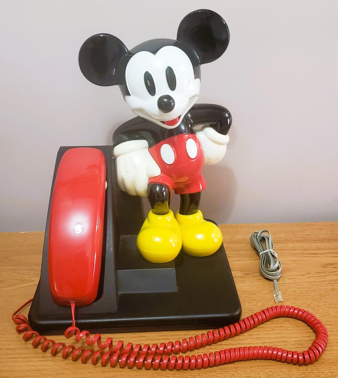 Mickey Mouse Landline Phone AT&T 1990's Disney Novelty Corded Telephone ...