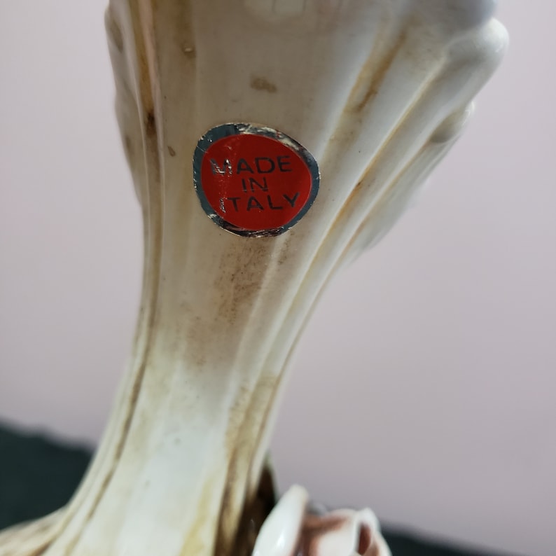 Vintage CAPODIMONTE 6-3/4 Small Porcelain Decorative Footed Vase ...