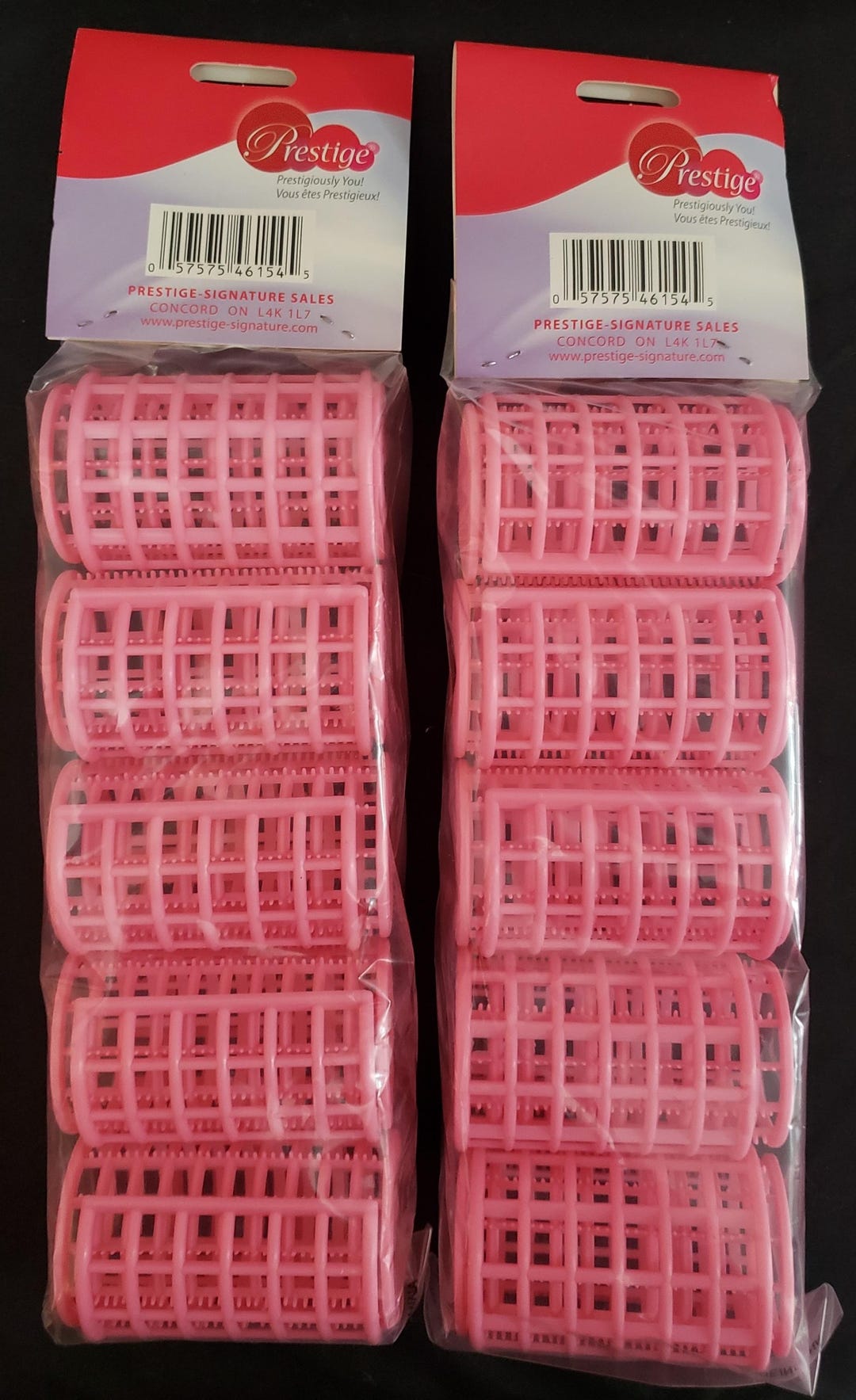 Prestige Plastic Hair Rollers Styling Curlers Heatless Reusable Curling ...