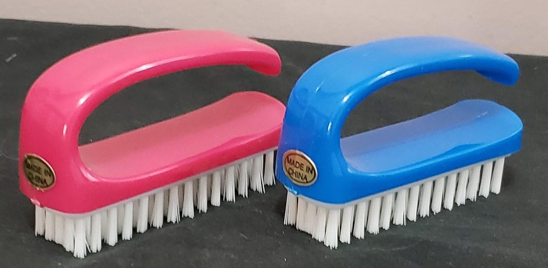 Hand & Nail Brush With Handle Scrub Brush Multi Purpose Assorted Color ...