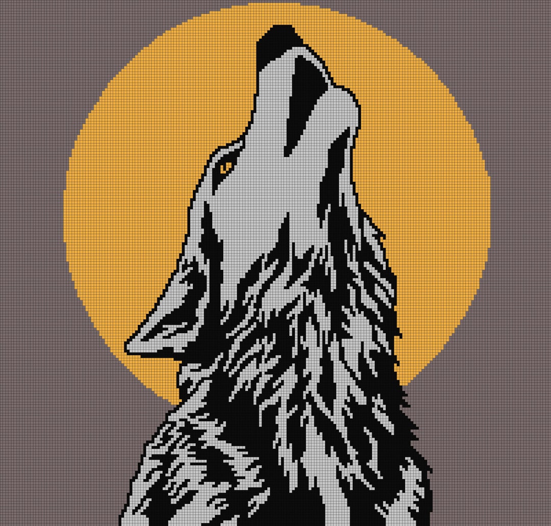 Lone Wolf Graphgan Pattern - Etsy