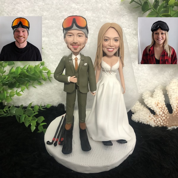 Wedding Bobblehead Cake Toppers - Etsy