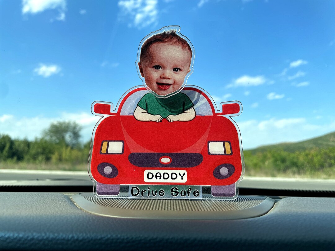Custom Face Bobblehead Car Dashboard Decor, Drive Safe Shake Head ...