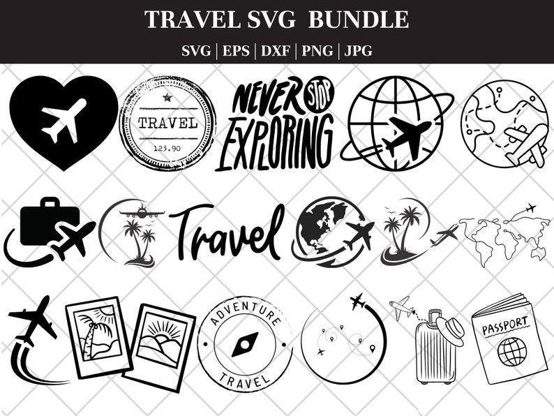 Travel Svg Bundle, Funny Travel Svg, Traveling Svg, Travel Clipart, Svg ...