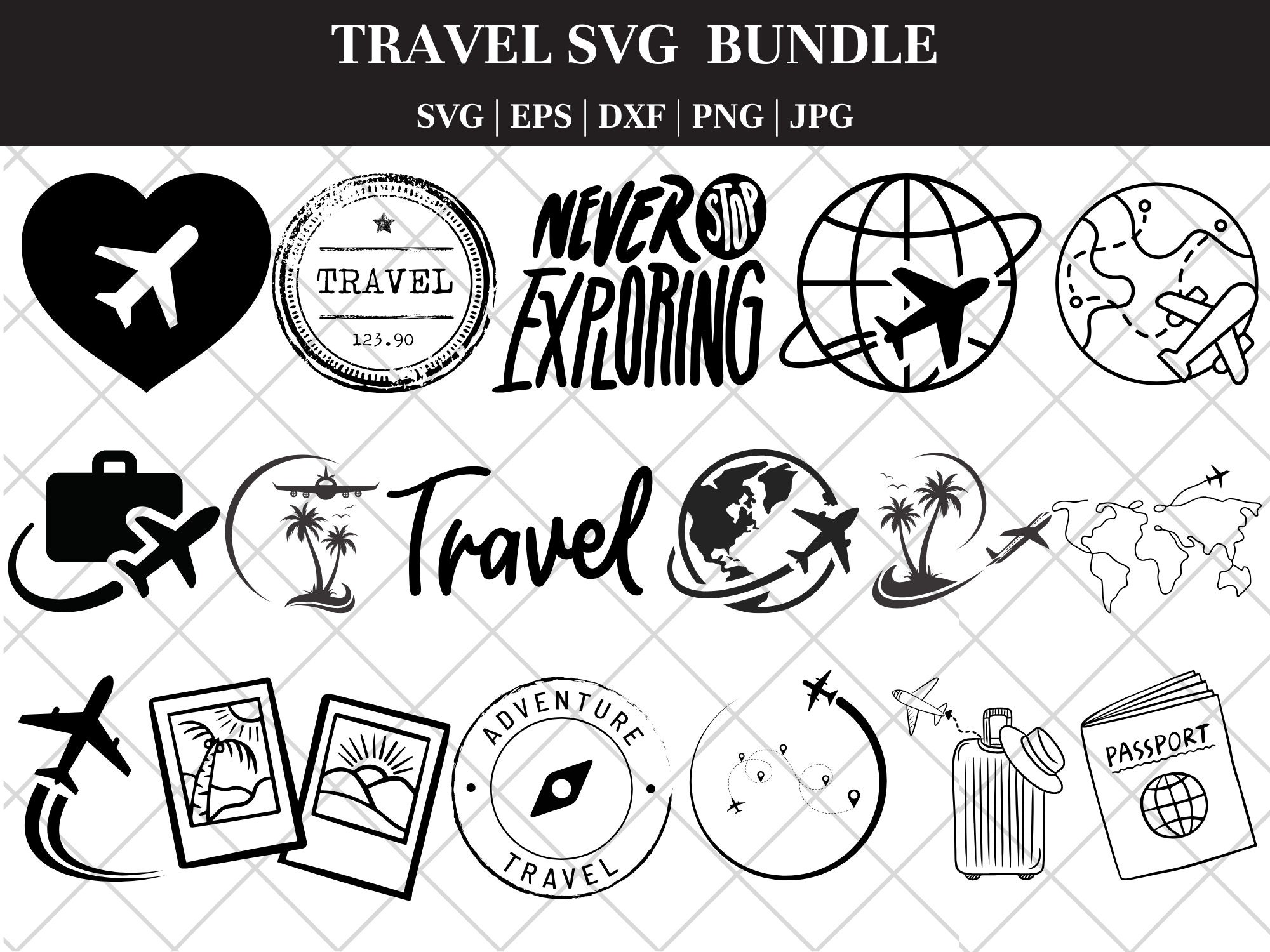 Travel Svg Bundle, Funny Travel Svg, Traveling Svg, Travel Clipart, Svg ...