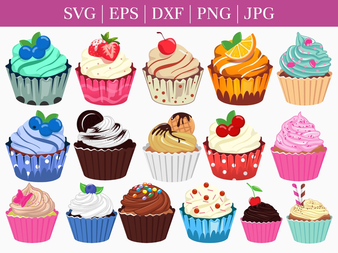 Cupcake SVG, Cake Cut File, Cupcake Bundle Svg, Sweets Svg, Cupcake ...