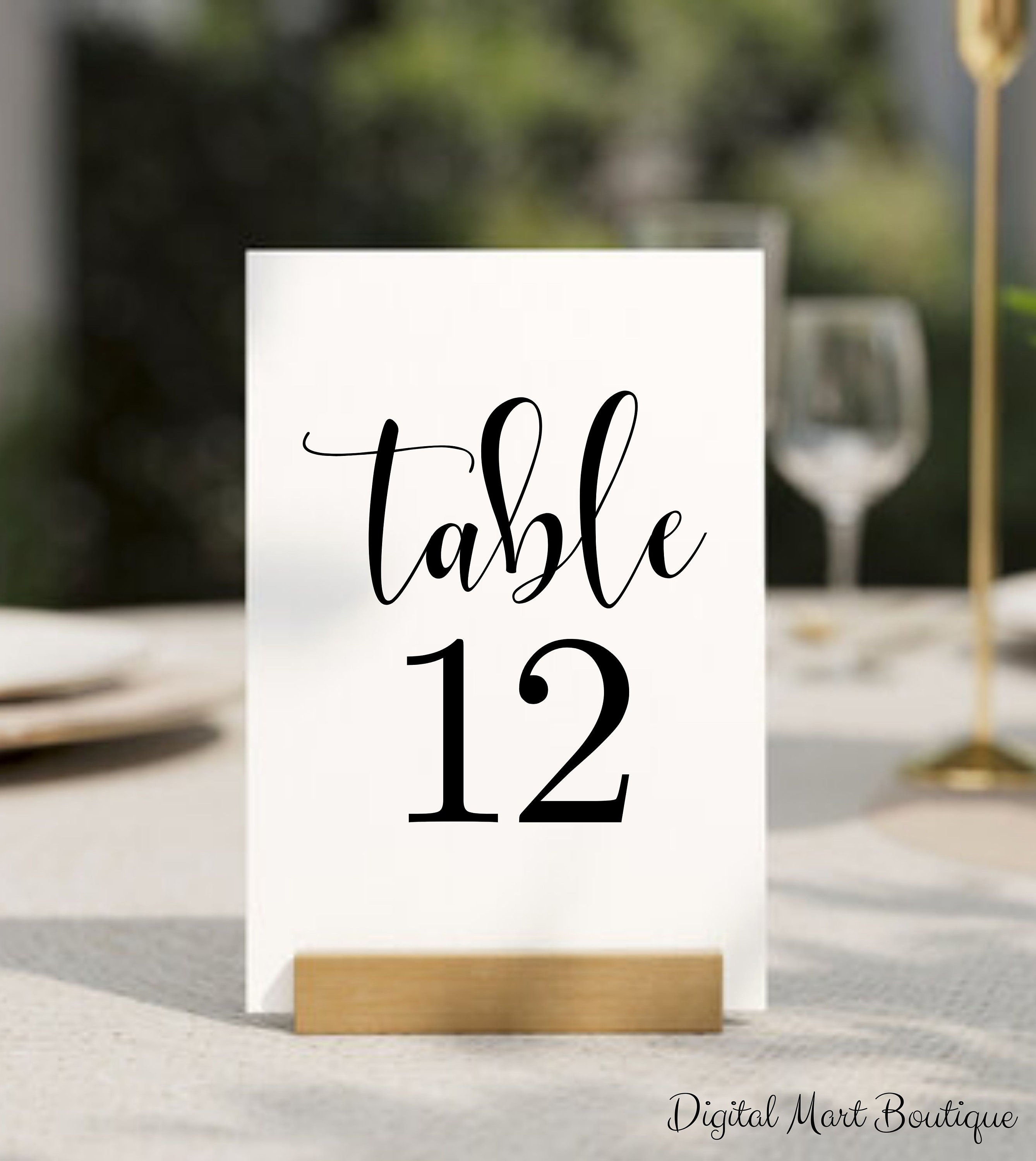 Table Number Template, Table Numbers, Printable Table Numbers, Table ...