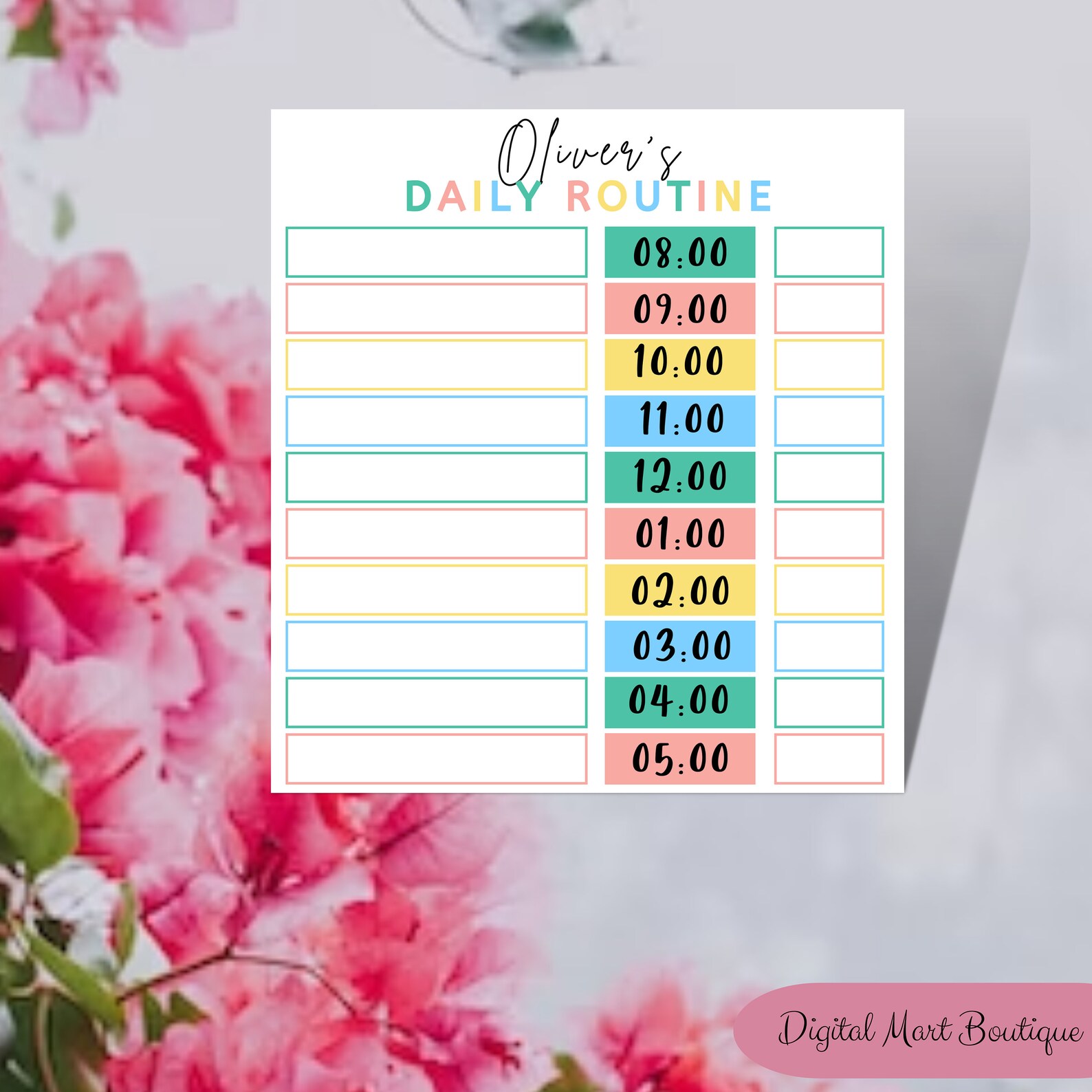Daily Routine Chore Chart for Kids Responsibility Checklist My - Etsy