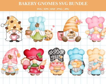 Cooking Gnome Svg, Chef Gnome Svg, Gnomes Svg Kitchen, Svg Baking Gnome ...