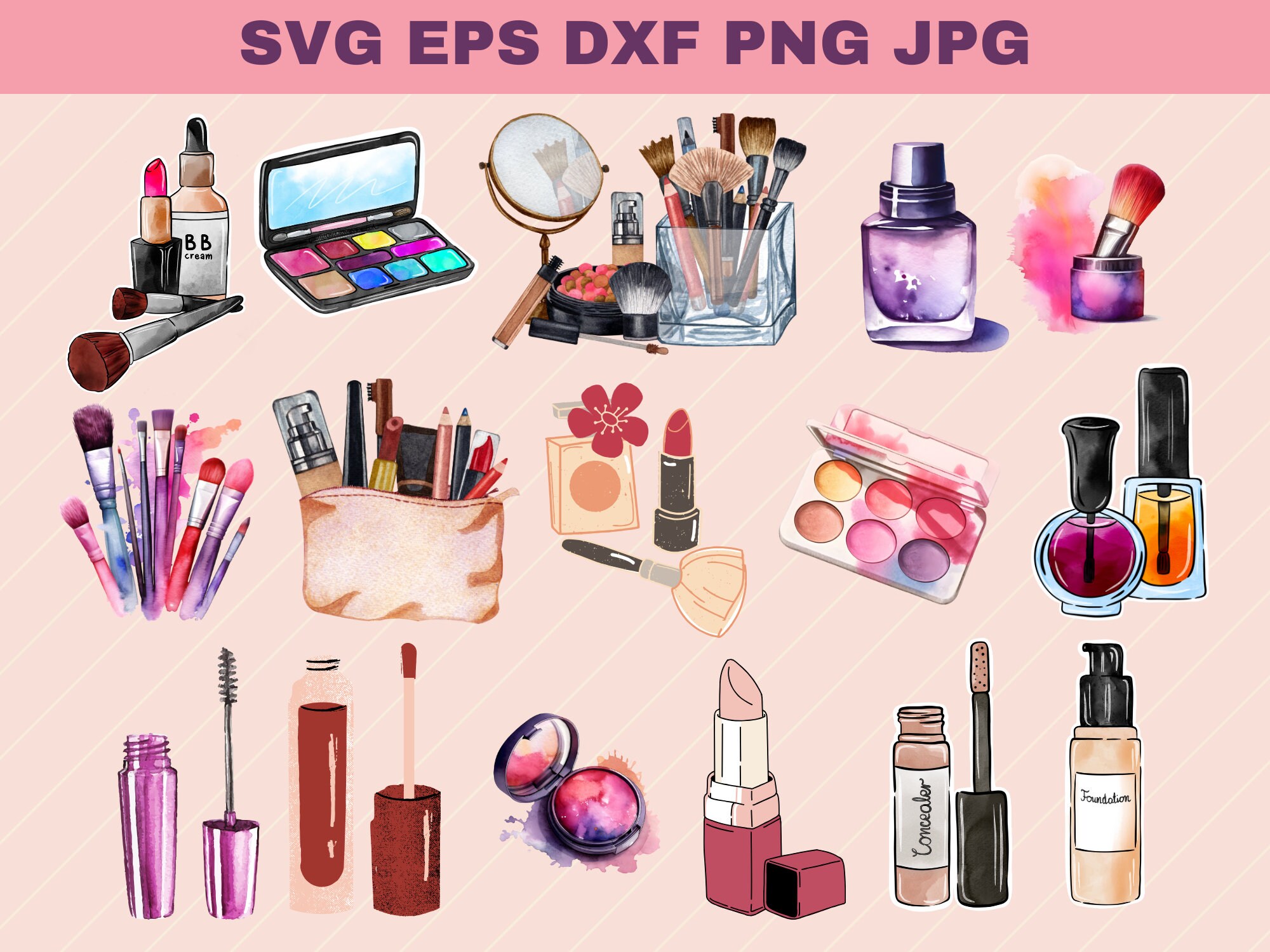 Makeup Bag Design SVG | Make up Bag Svg | Makeup Bag Designs | PNG ...