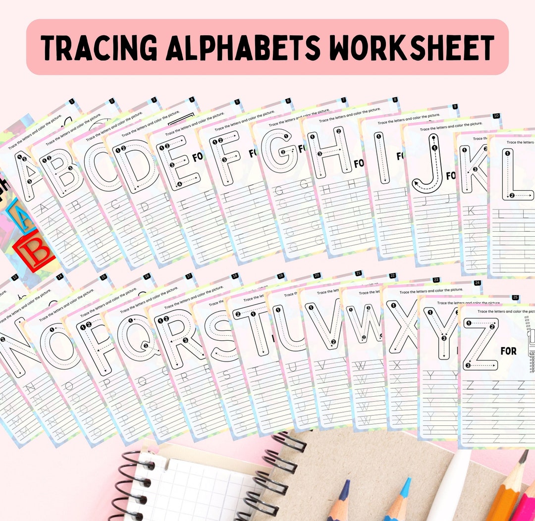 26 Alphabet Worksheets, Preschool, Kindergarten, Learning Activity ...