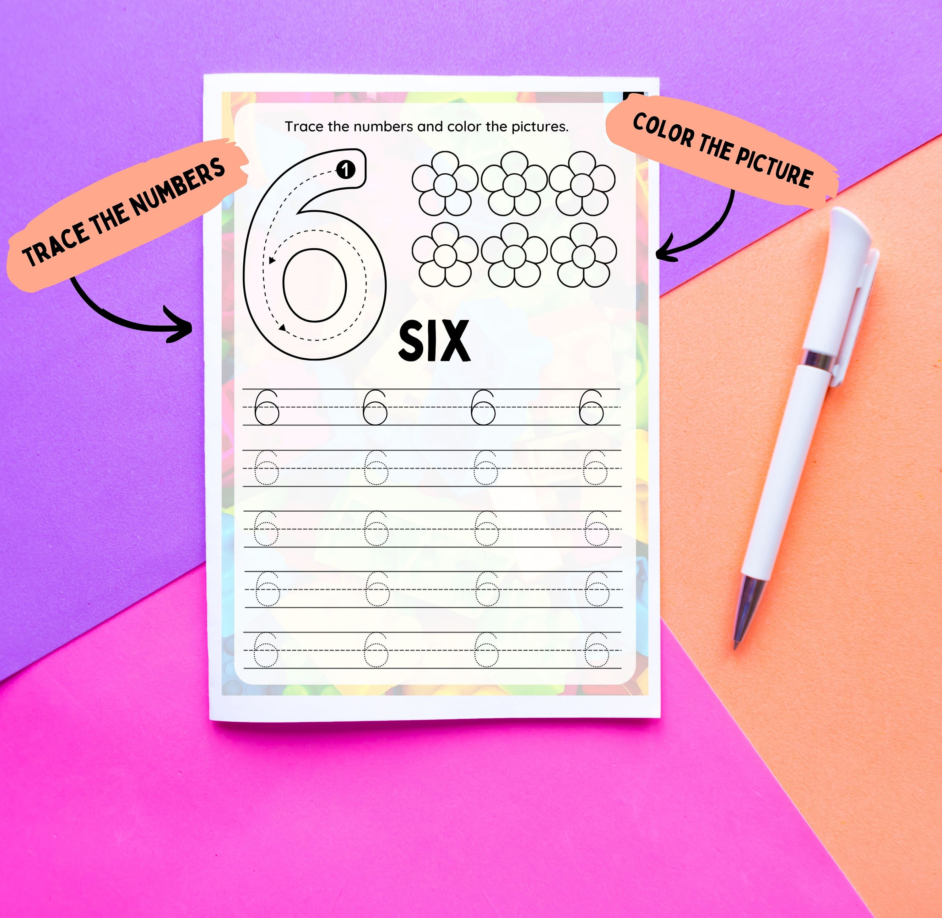 1-10 Number Tracing Worksheets Pdf / Traceable Numbers /preschool ...