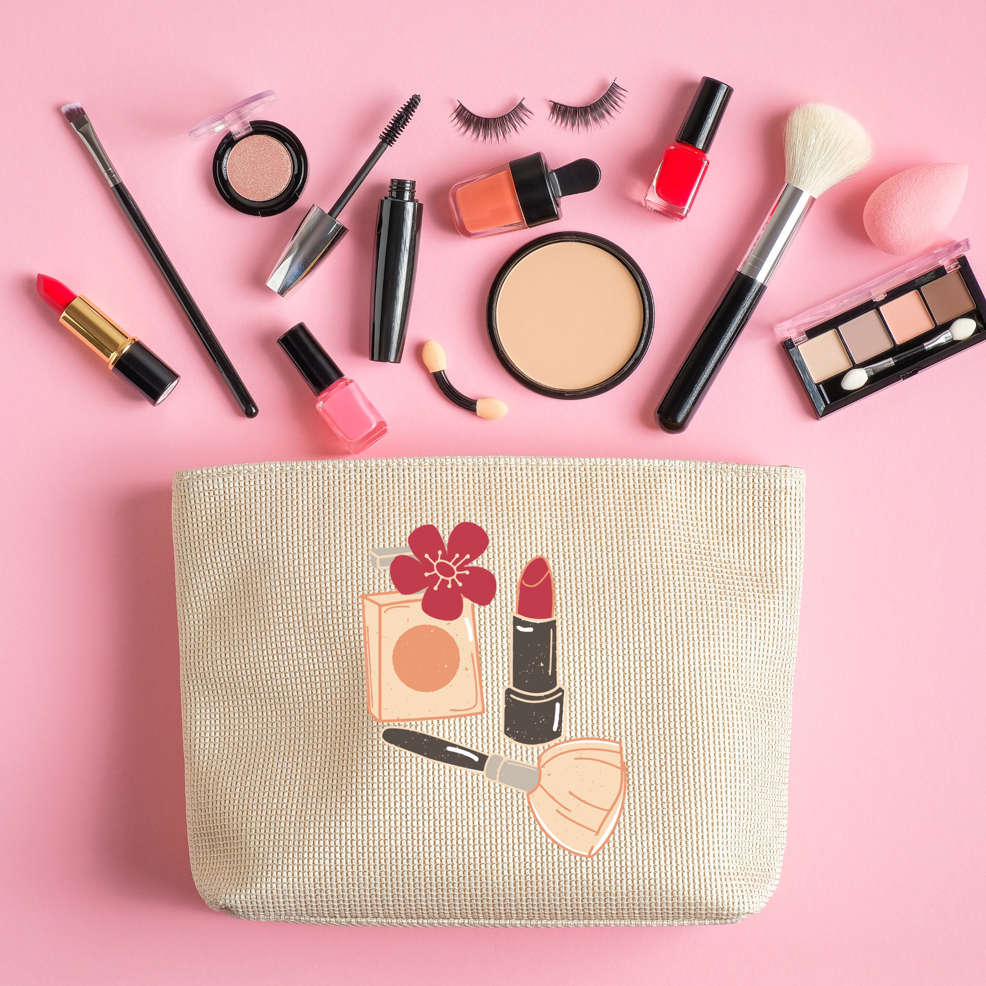 Makeup Bag Design SVG | Make up Bag Svg | Makeup Bag Designs | PNG ...