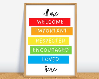 All Are Welcome Here - Etsy