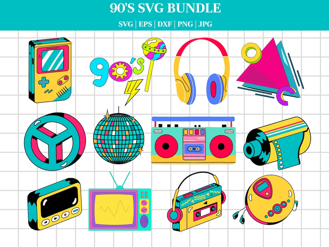 90s SVG, 90s PNG, I Love the 90s Svg, I Love the 90s Png, 90's Svg, 90s ...