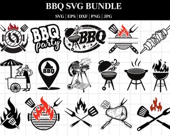 Barbeque SVG Bundle, BBQ Svg Bundle, BBQ Svg, Grilling Svg, Kitchen Svg ...