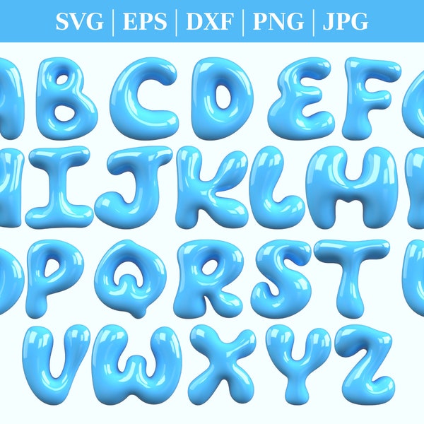 Digitized Alphabet - Etsy