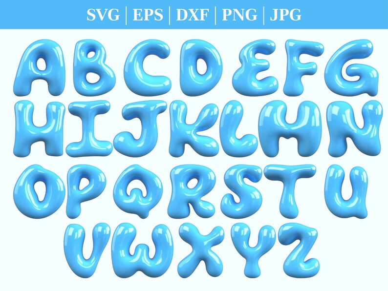Blue Alphabet CLIPART PNG. Blue ABC Baby Patterns. - Etsy