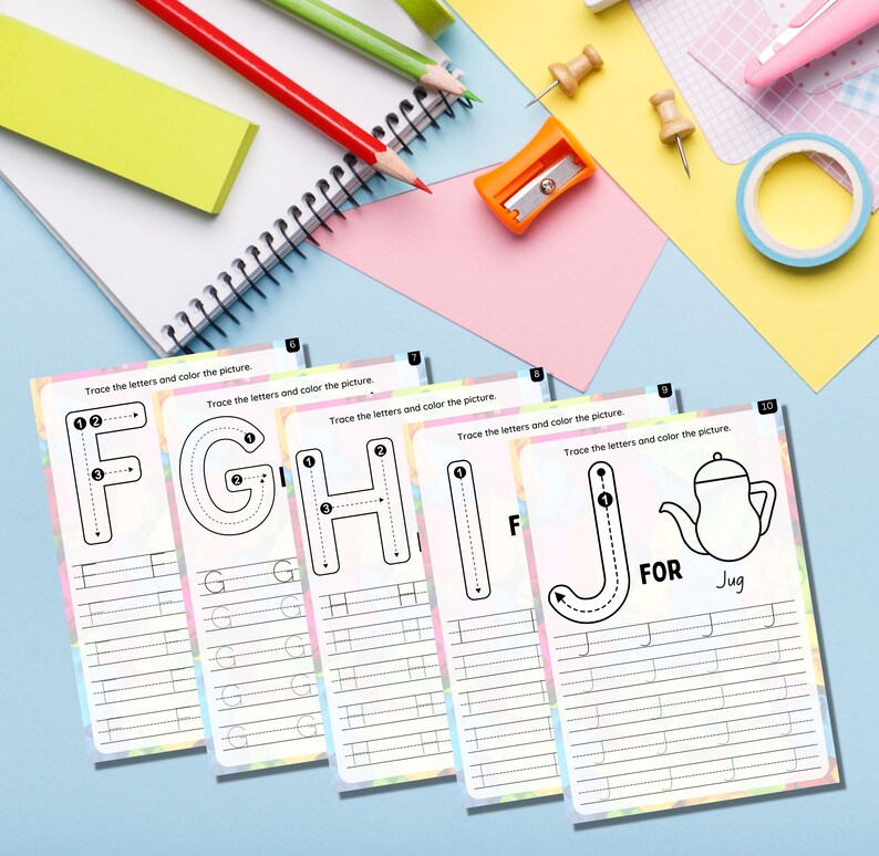 26 Alphabet Worksheets, Preschool, Kindergarten, Learning Activity ...