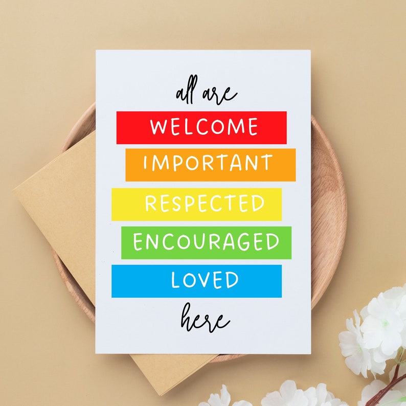 All Are Welcome Here, Equality Poster, Kindness Matters, All Are ...