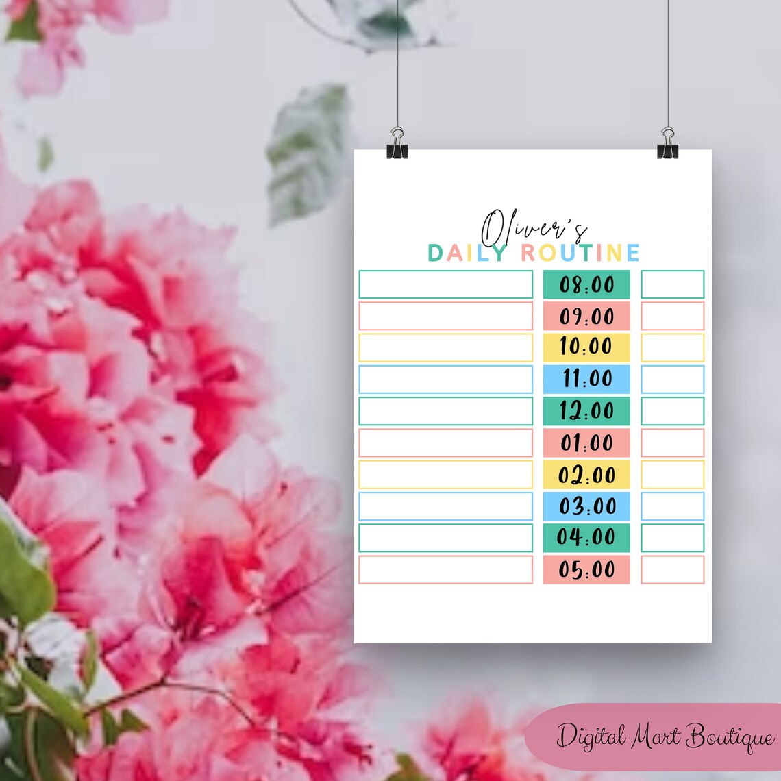 Daily Routine Chore Chart for Kids Responsibility Checklist My - Etsy