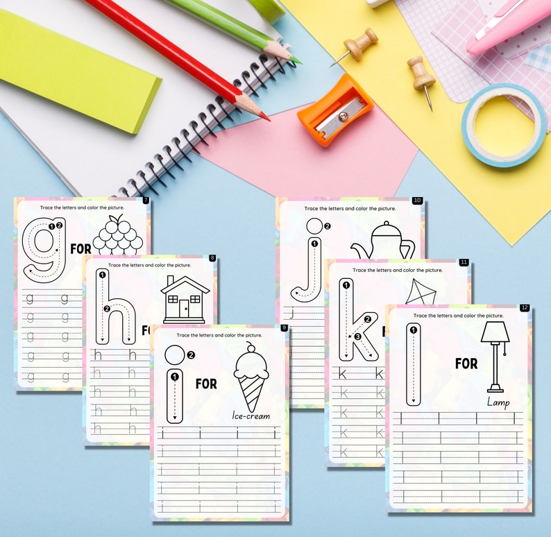 26 Alphabet Lowercase Worksheets, Preschool, Kindergarten, Learning ...