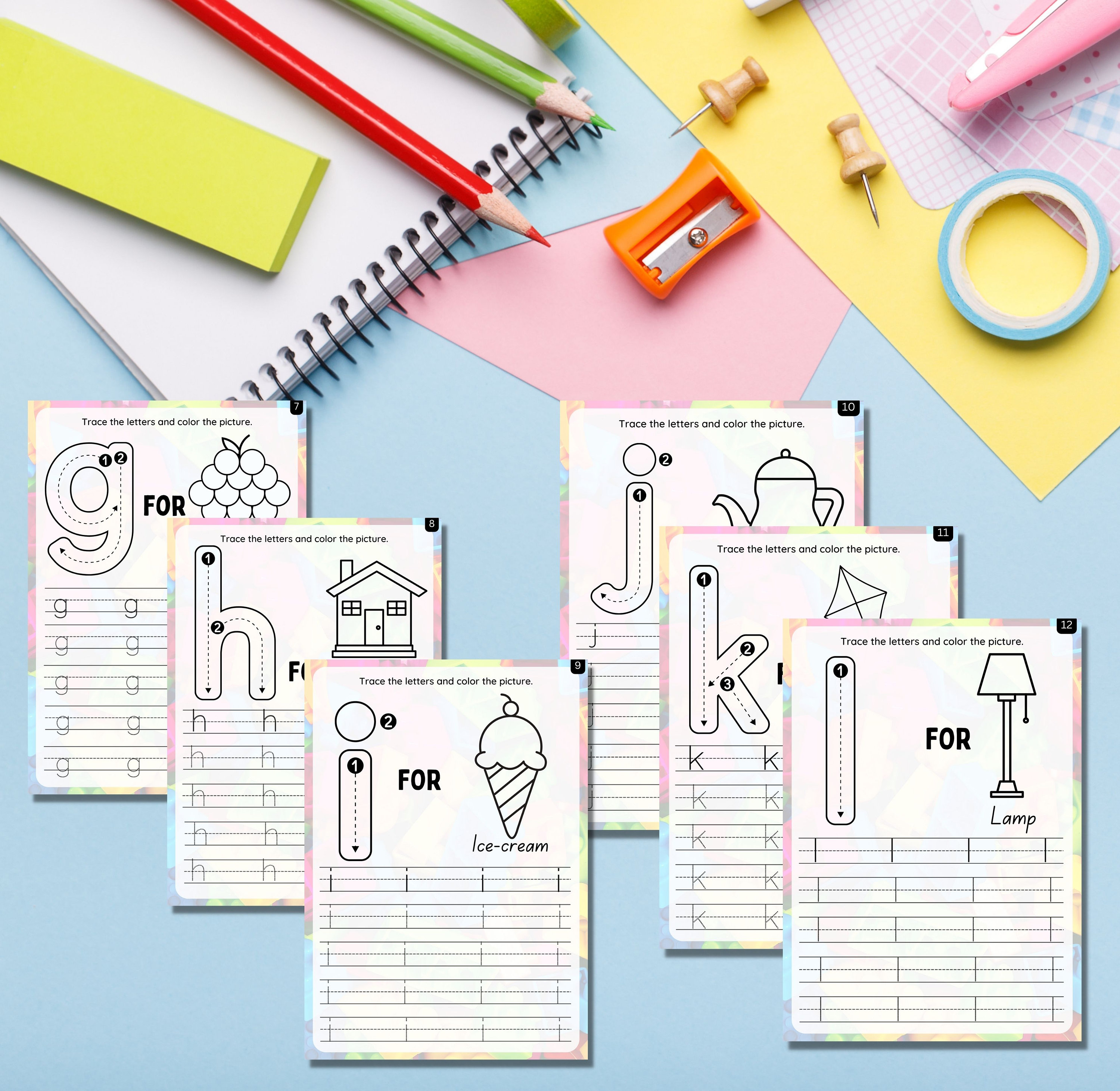 26 Alphabet Lowercase Worksheets, Preschool, Kindergarten, Learning ...