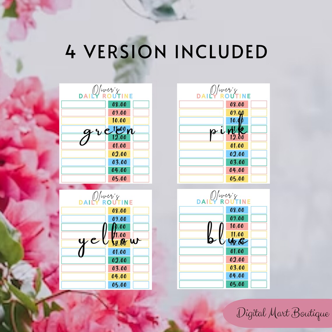 Daily Routine Chore Chart for Kids Responsibility Checklist My - Etsy