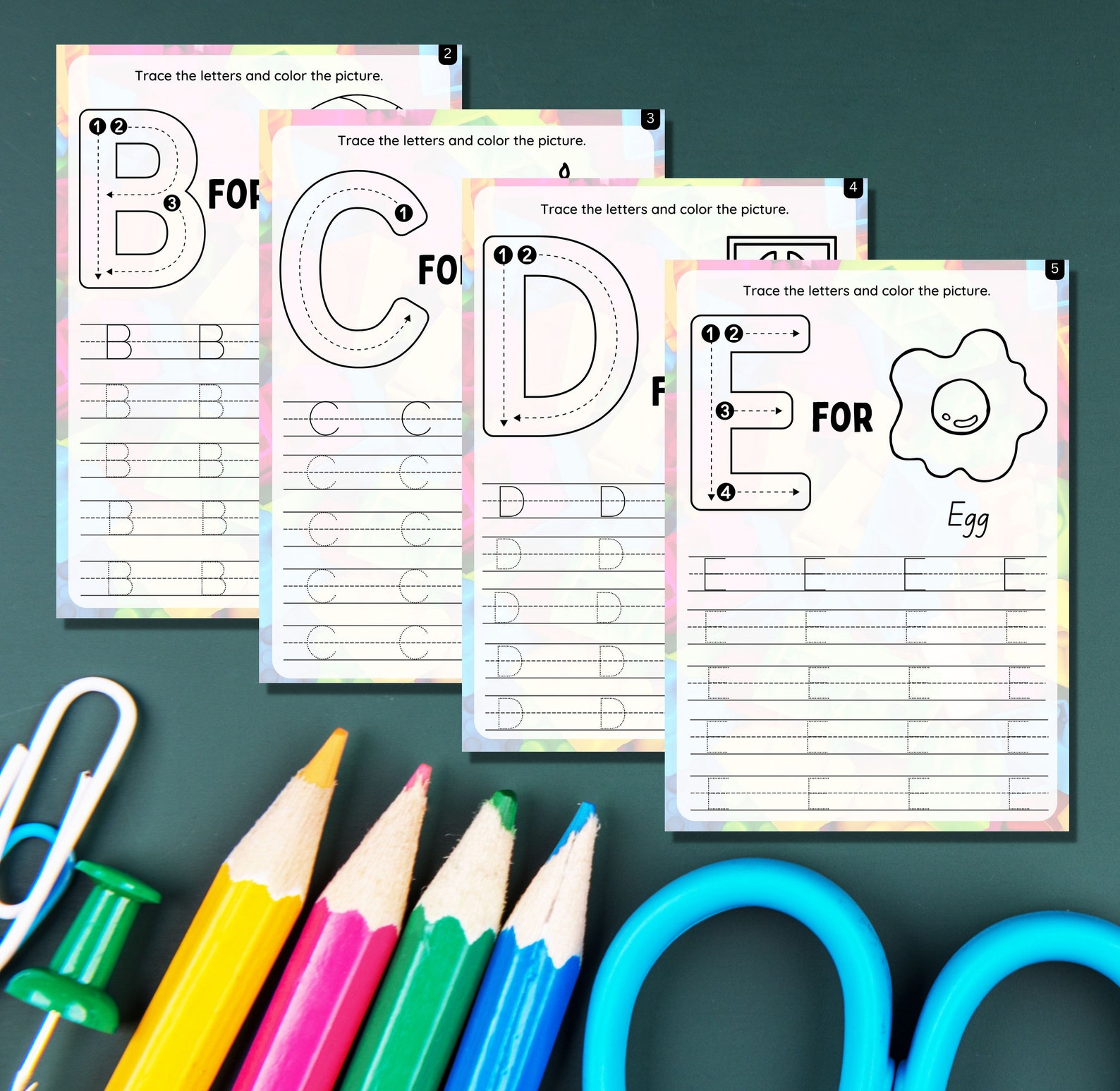 26 Alphabet Worksheets, Preschool, Kindergarten, Learning Activity ...