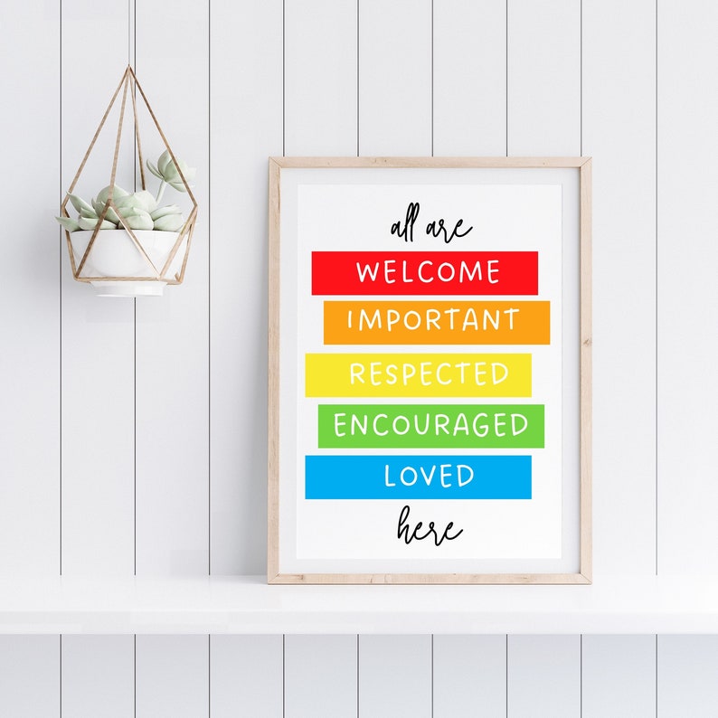 All Are Welcome Here, Equality Poster, Kindness Matters, All Are ...