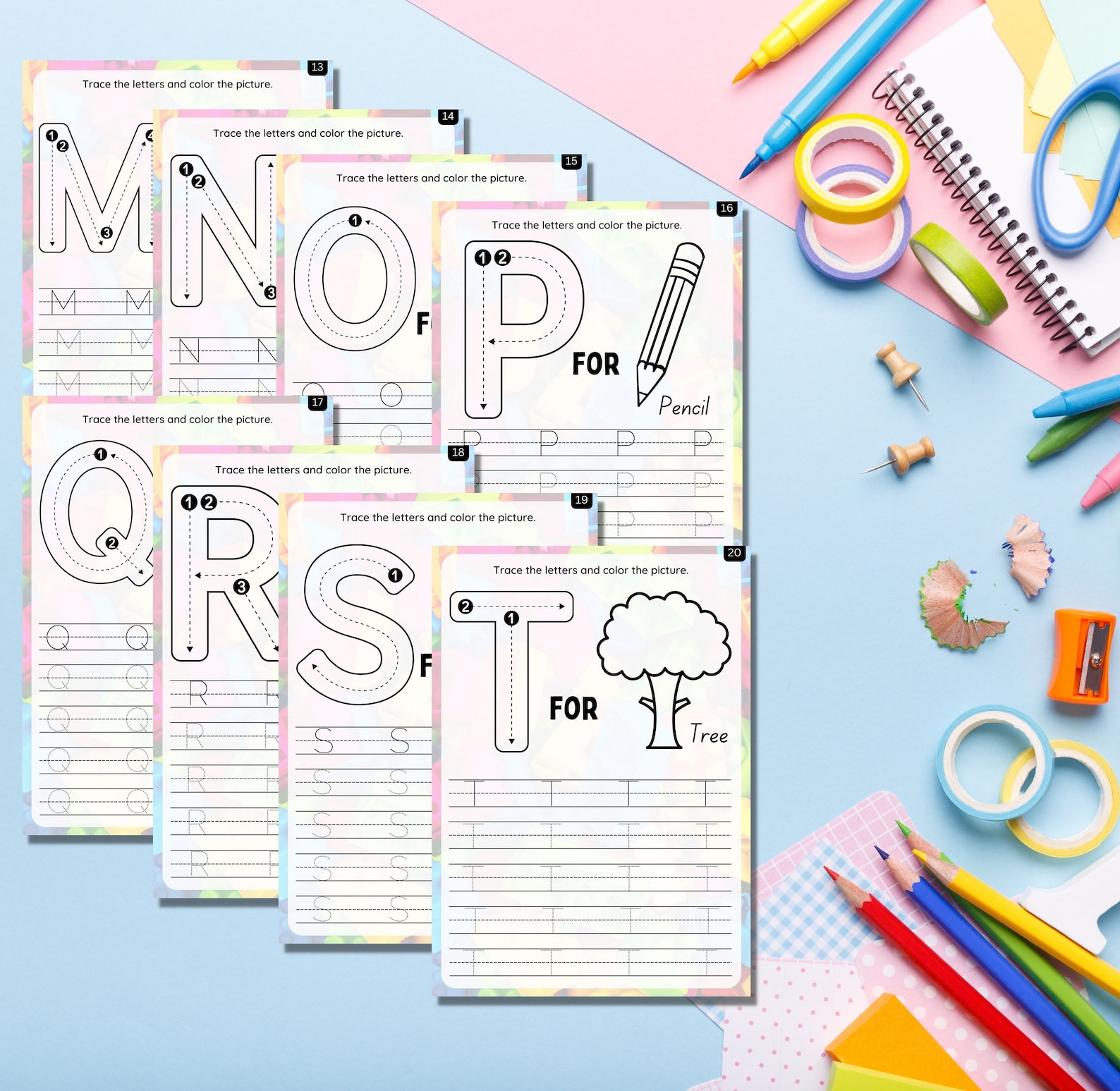 26 Alphabet Worksheets, Preschool, Kindergarten, Learning Activity ...