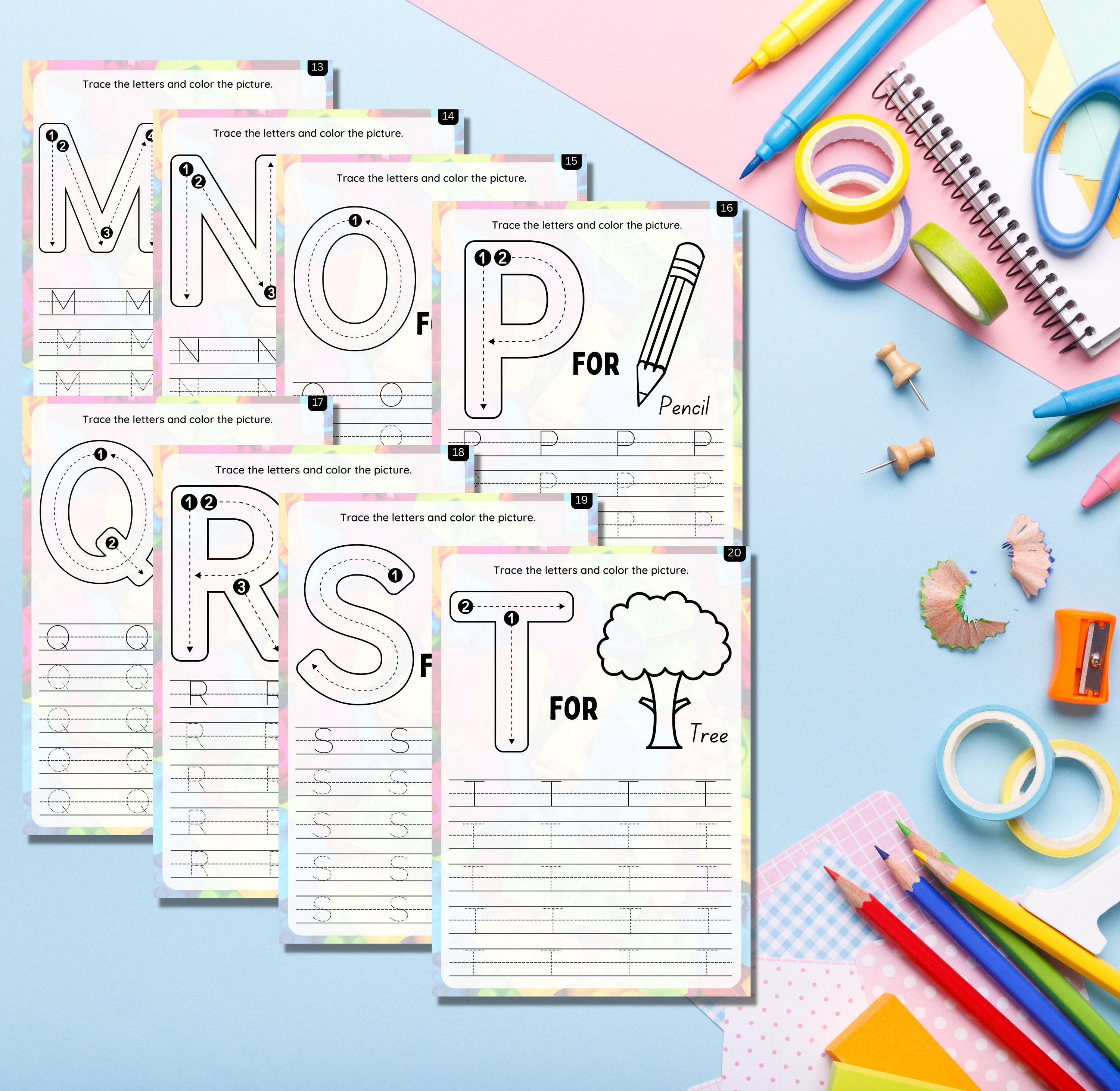 26 Alphabet Worksheets, Preschool, Kindergarten, Learning Activity ...