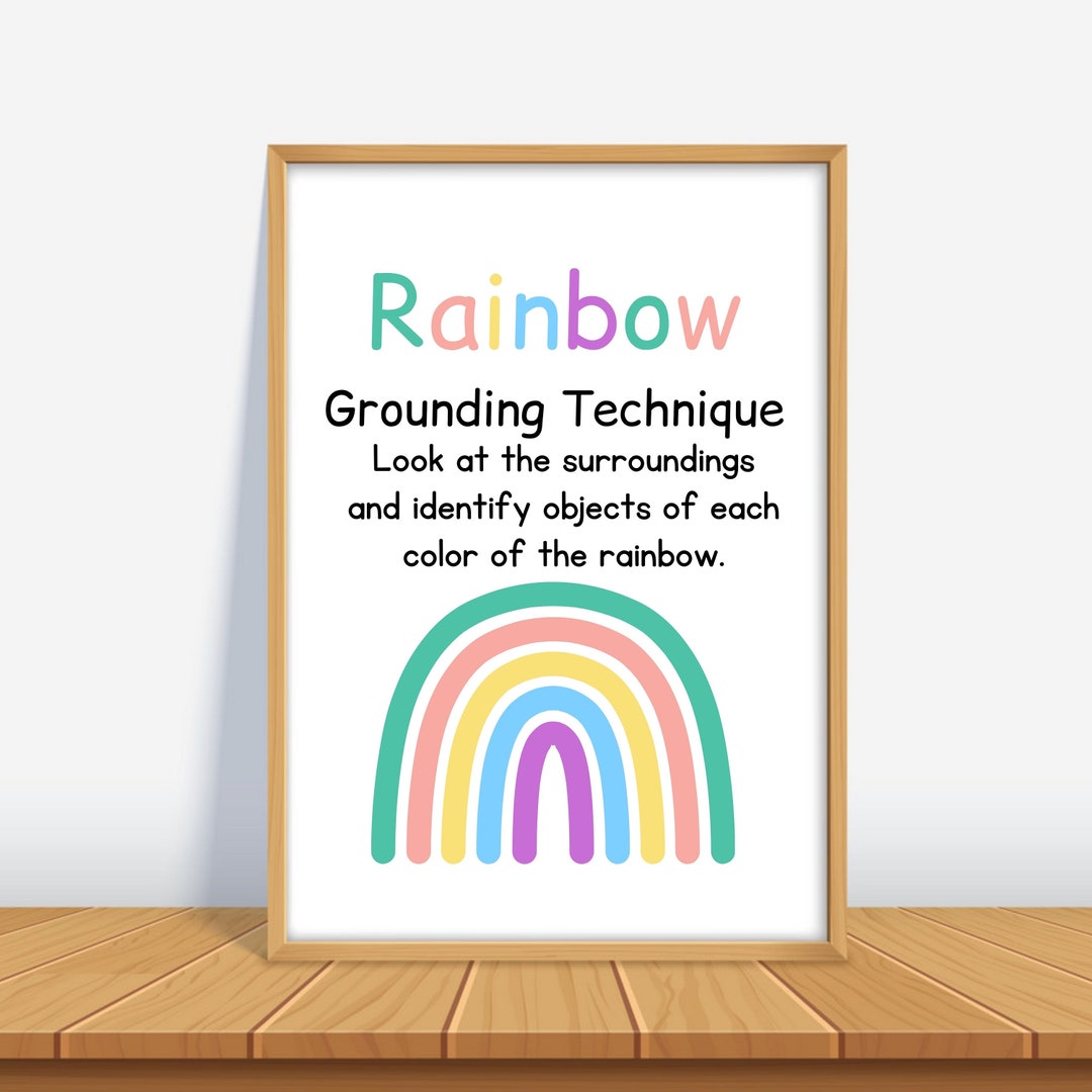 Rainbow Grounding Technique Anxiety Tools Calming Corner - Etsy