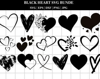 Heart Svg Bundle, Heart Svg, Hand Drawn Heart Svg, Doodle Heart Svg ...