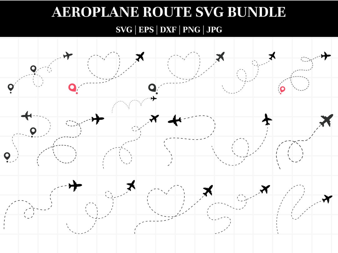 Airplane Bundle SVG PNG Clipart, Travel Svg, Love Travel, Vacation Trip ...