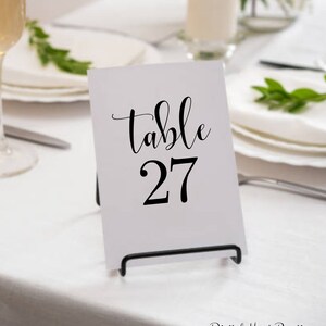 Table Number Template, Table Numbers, Printable Table Numbers, Table ...