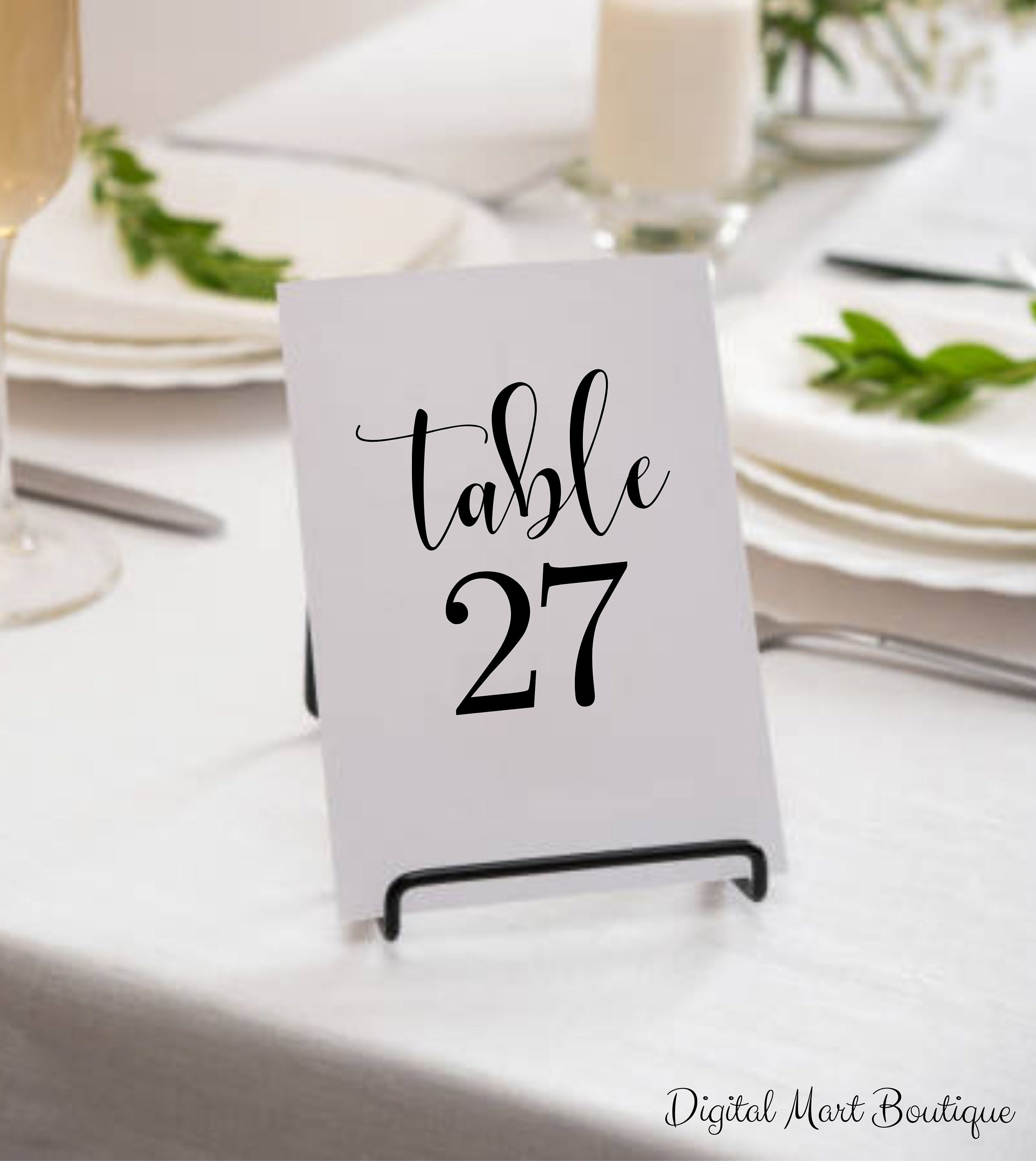 Table Number Template, Table Numbers, Printable Table Numbers, Table ...