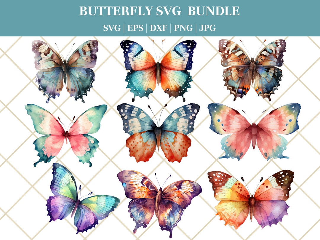 Butterfly SVG Bundle - Butterfly PNG Bundle - Butterfly Clipart ...